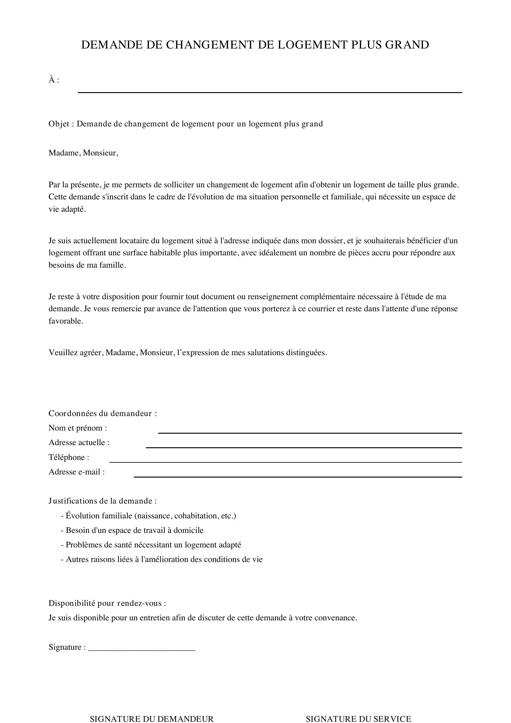 Lettre Demande De Changement De Sol Hlm